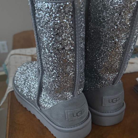 UGG | Shoes | Ugg Sparkly Silver Boots | Poshmark